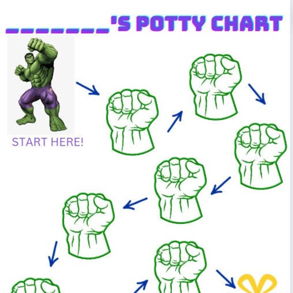 Hulk Potty Chart - Etsy Sweden
