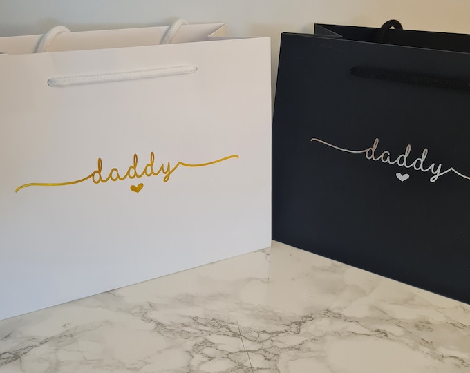 PERSONALISED FATHER'S DAY Gift Bag, Luxury Gift Bag, Dad Gift Bag, Fathers Day Gift, Grandad ...