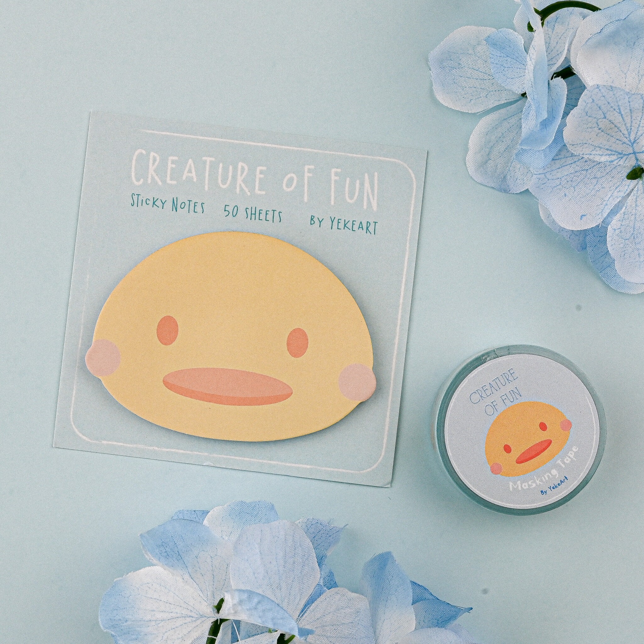 Duck Stationery Bundle Pastel Washi Tape Cute Sticky Notes Kawaii ...