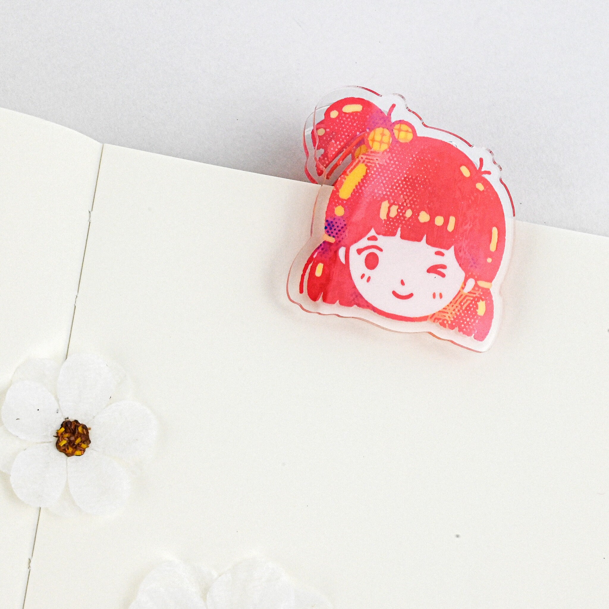 Cute Girl Binder Clip Kawaii Journal Clip Cute Planner Clip - Etsy