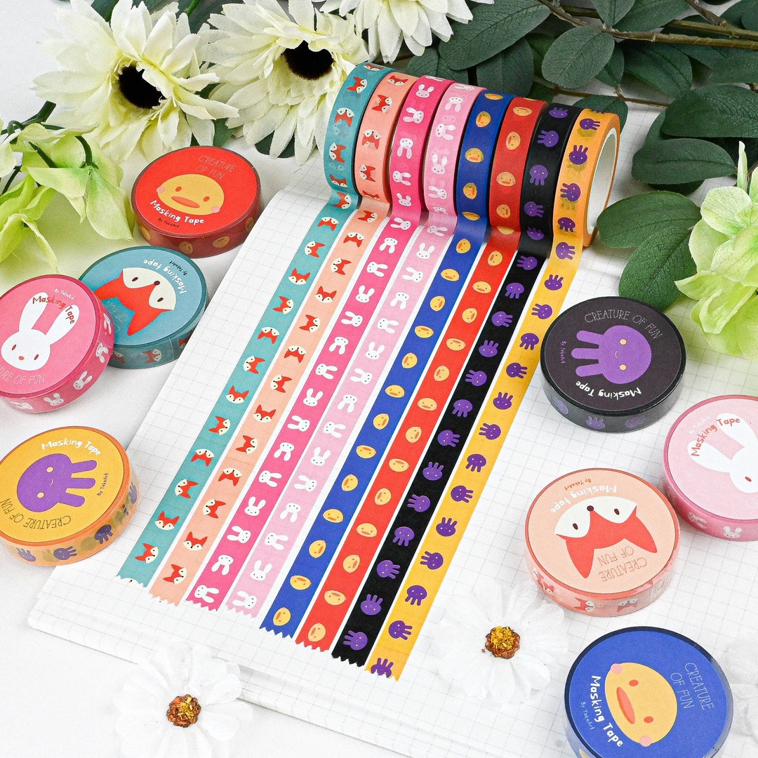 Colorful Washi Tape Bundle Kawaii Tape Set Cute Washi Tape Animal ...