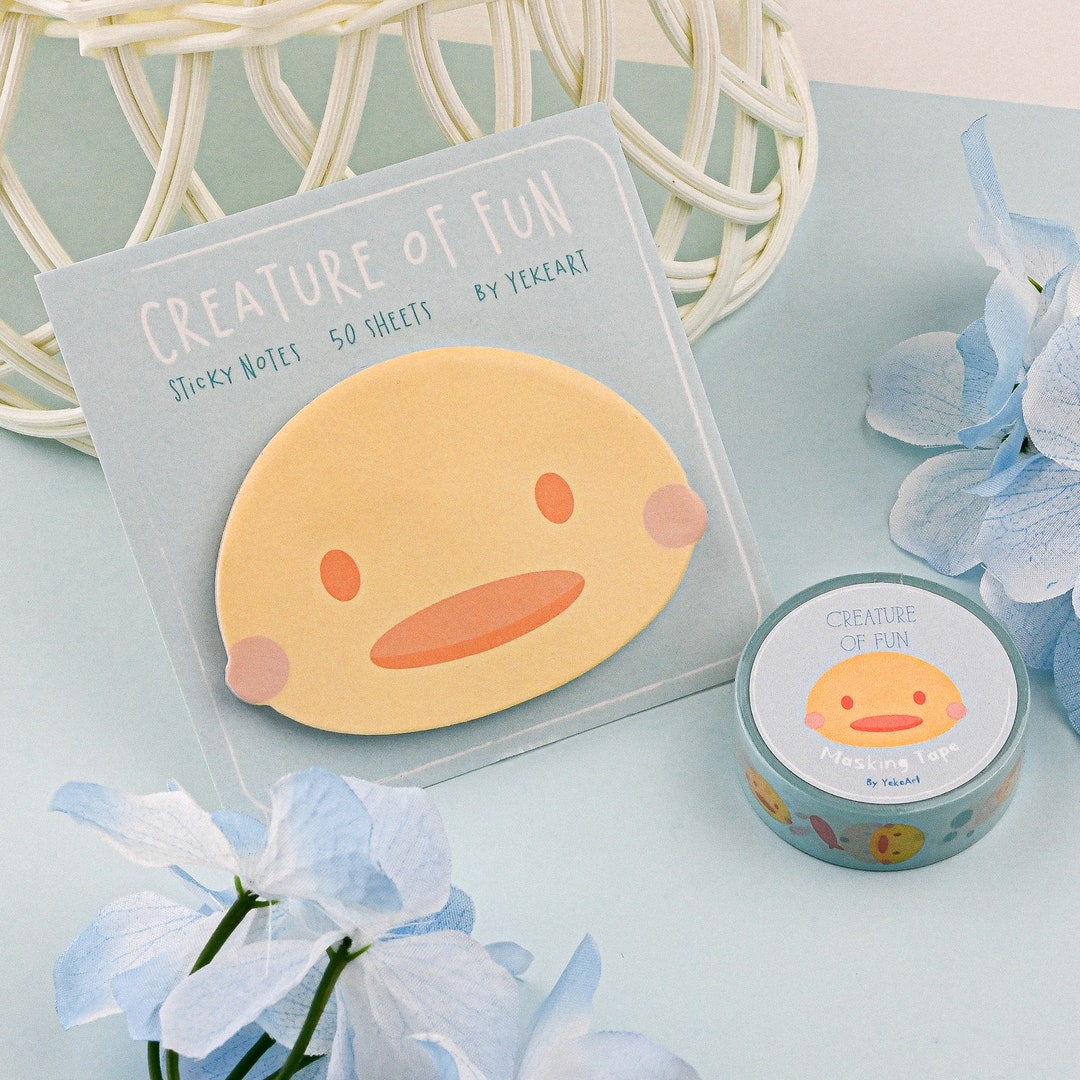 Duck Stationery Bundle Pastel Washi Tape Cute Sticky Notes Kawaii ...