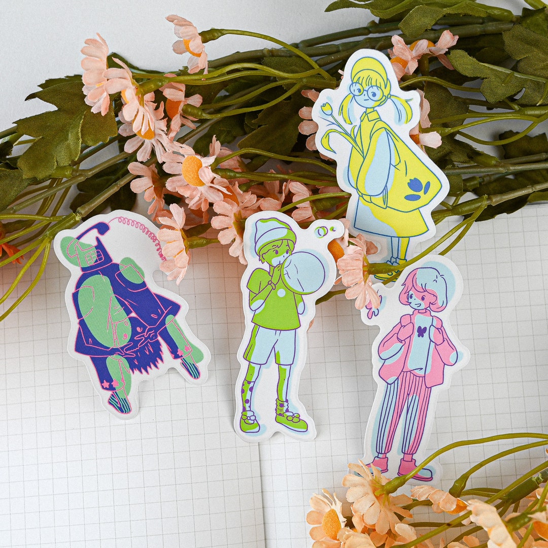 Girls Boys Stickers Die Cut Clear Matte Sticker Set Colorful Stickers ...