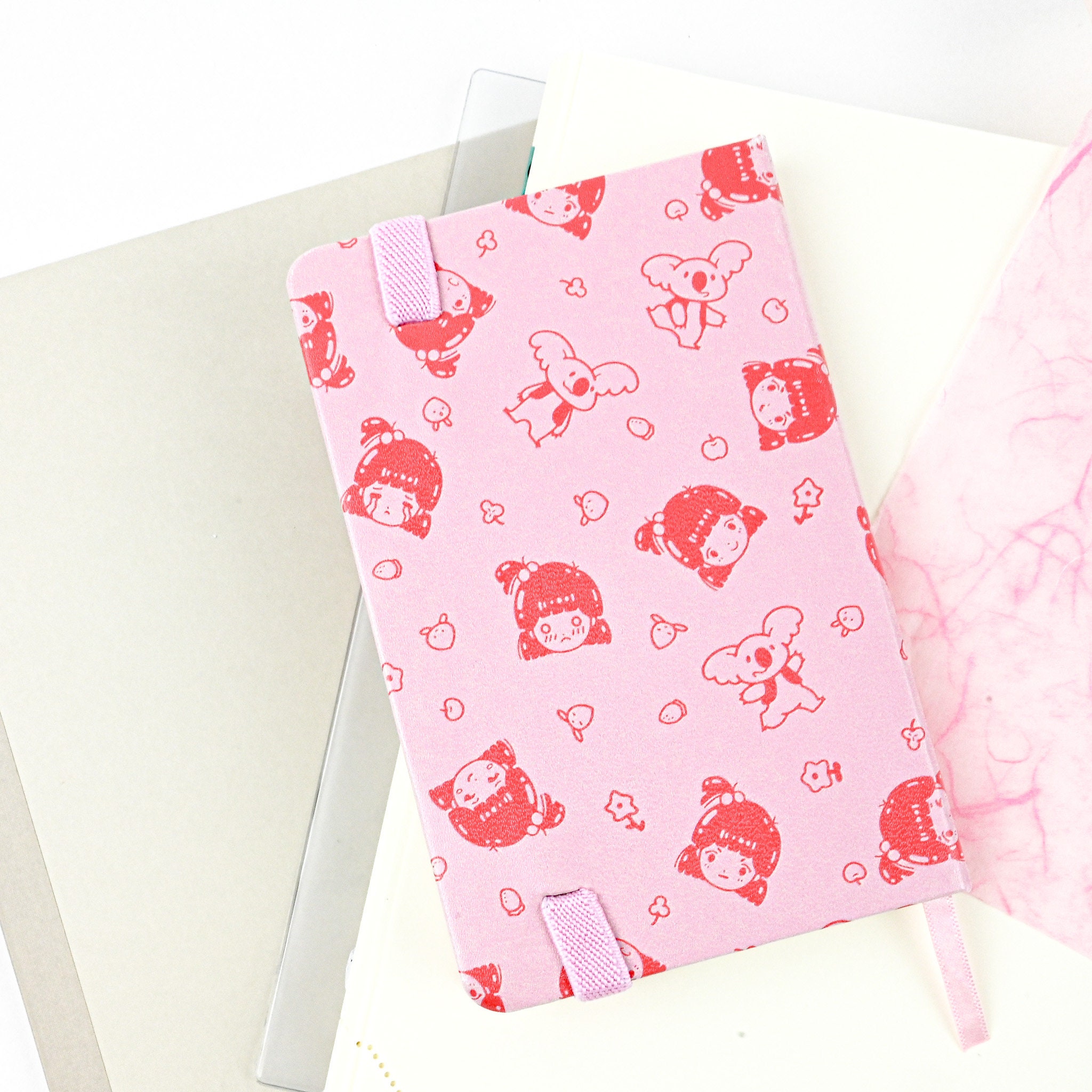 Pink Journal Notebook Cute Sketchbook A6 Notebook Leatherette Journal ...
