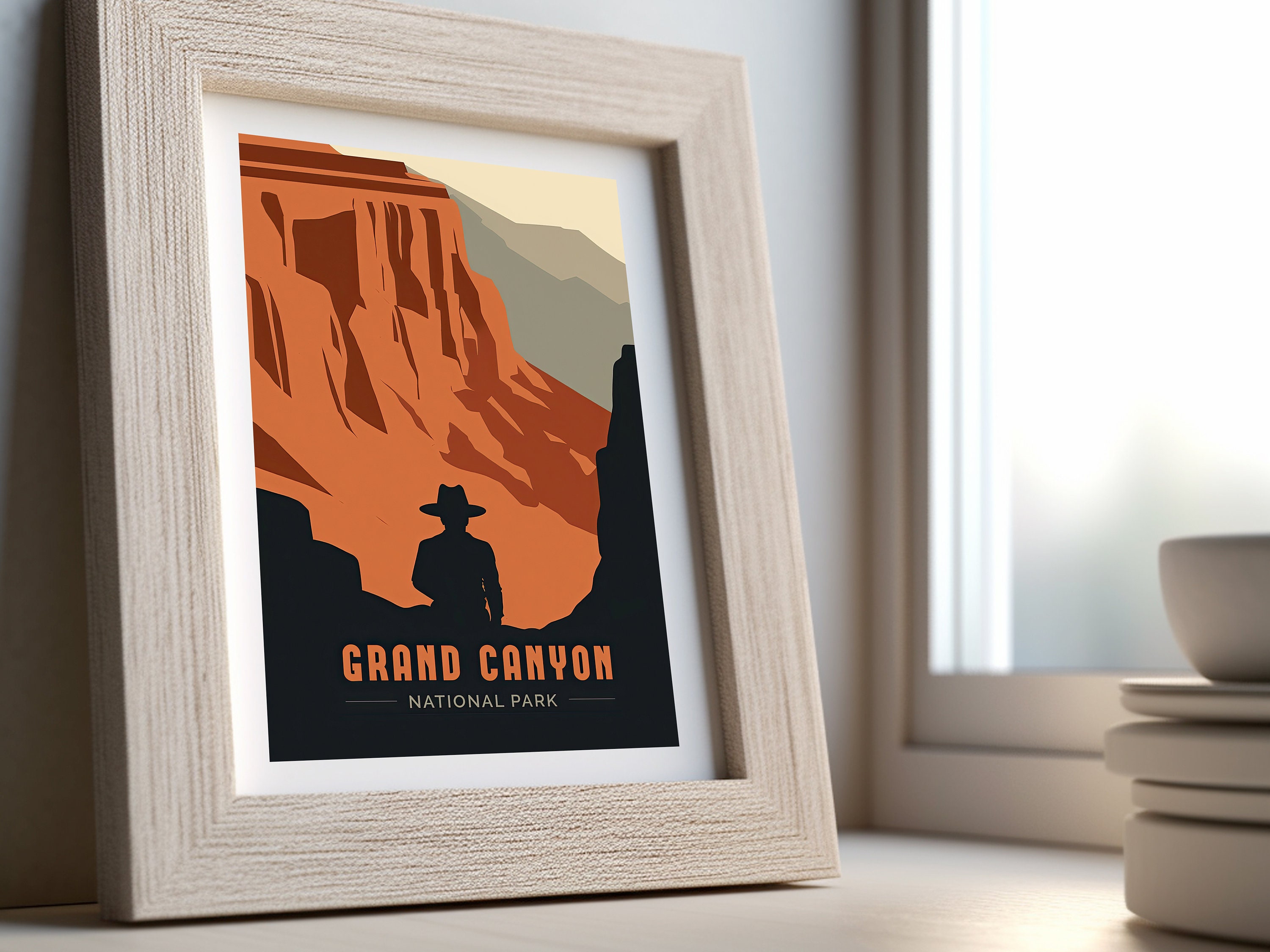 Grand Canyon Printable Travel Poster, Minimalist Design, National Park ...