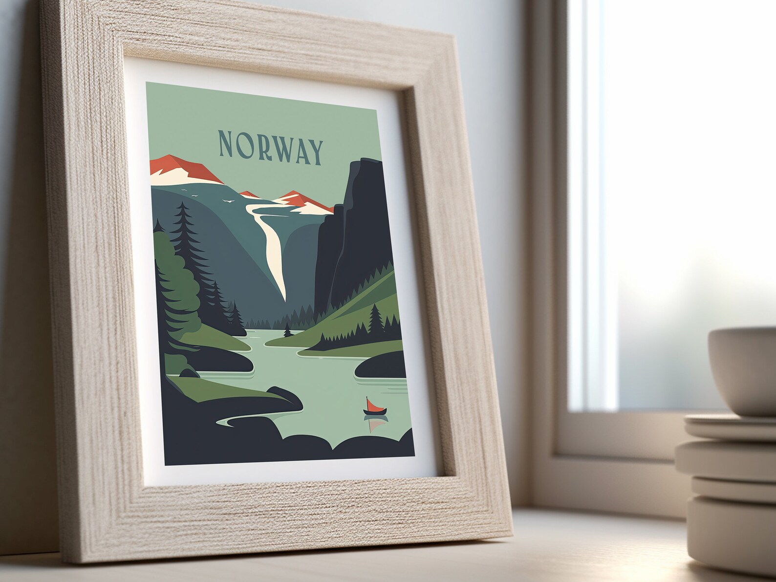 Norway Printable Travel Poster, Minimalist Design, Norway Wall Art ...
