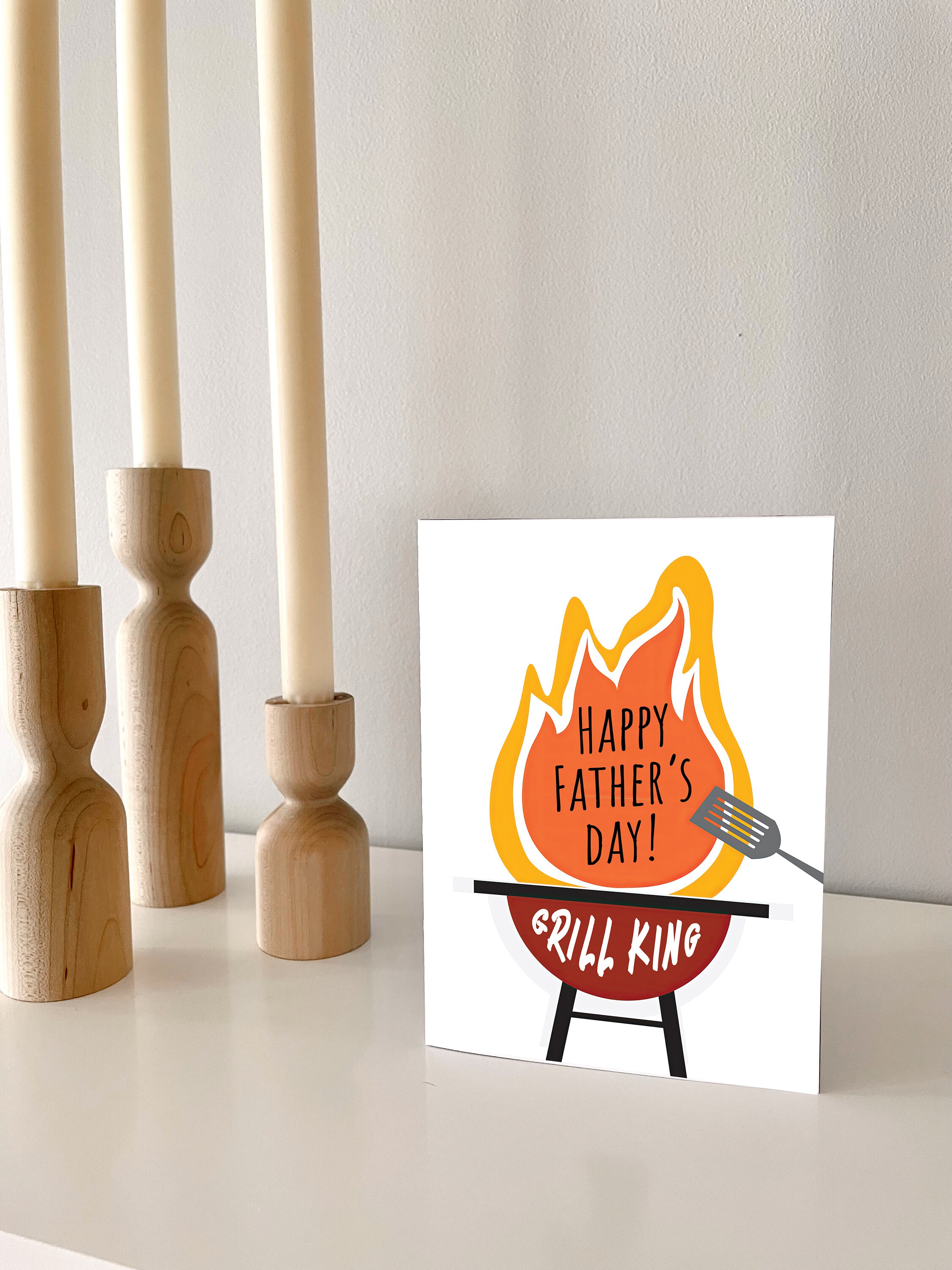 Printable Grill King Father's Day Card - Funny Greeting Card ...