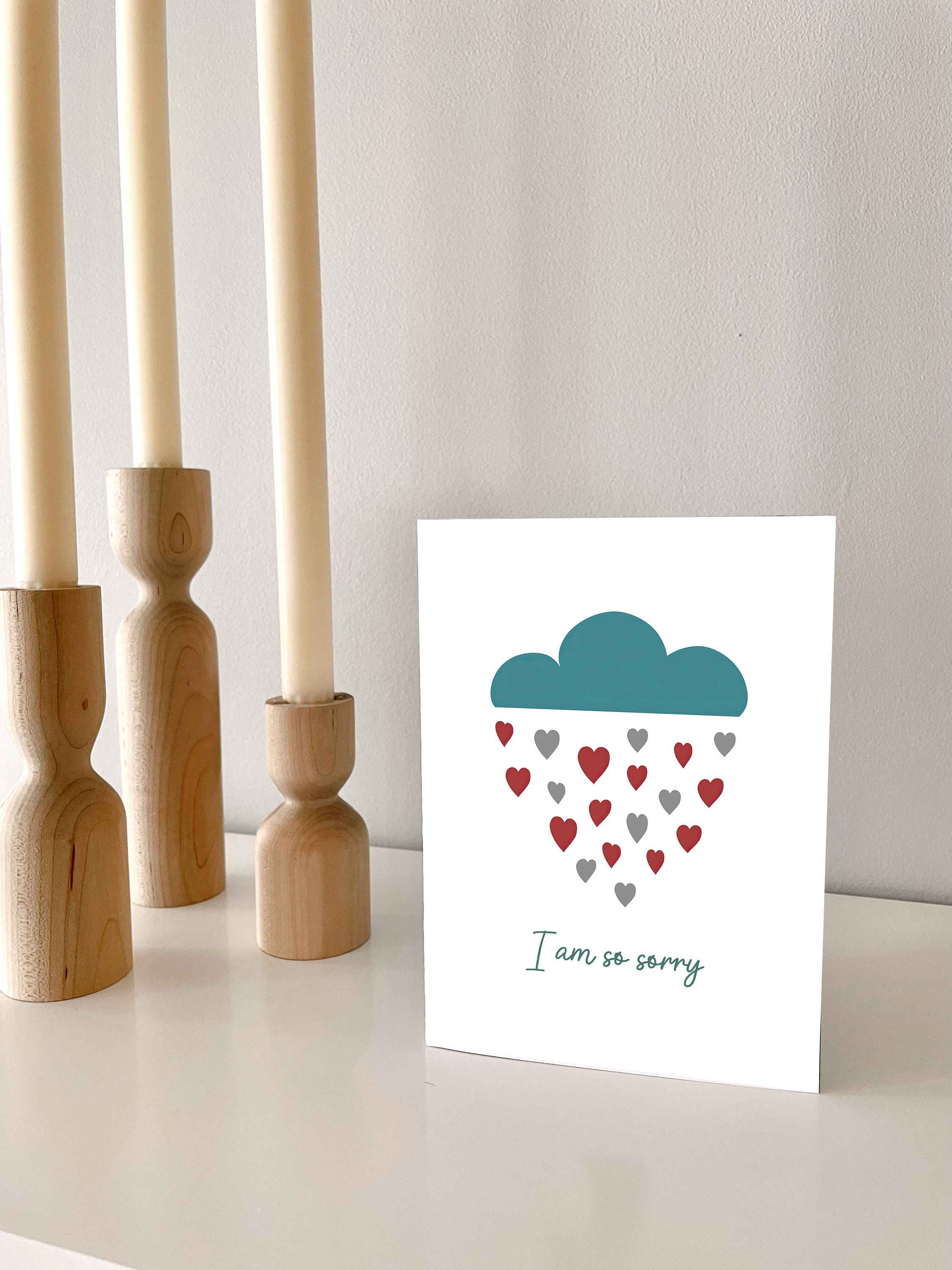 Printable Condolences Card Sympathy Card, Minimalist Design, Digital ...