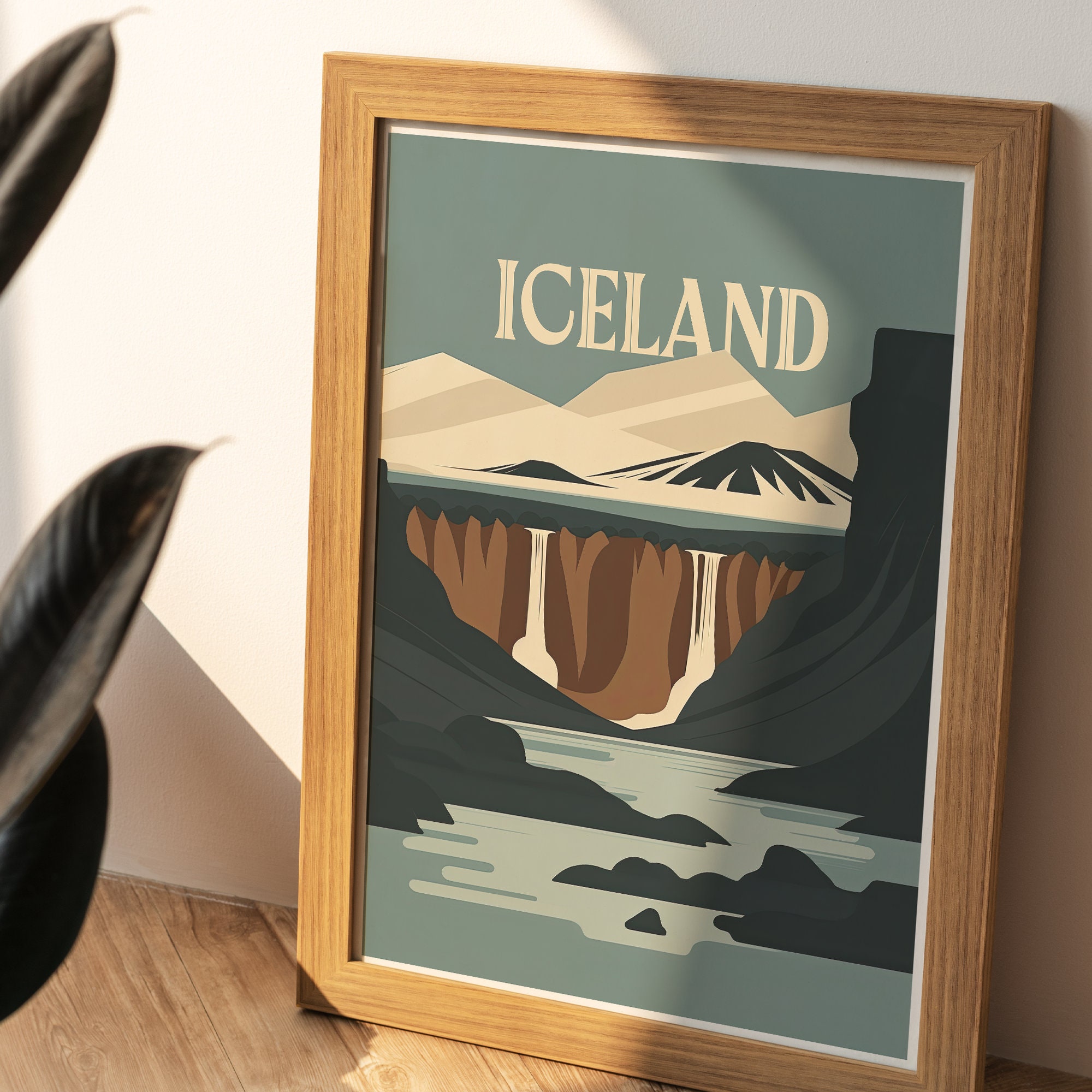 Iceland Printable Travel Poster, Iceland Wall Art, Minimalist Poster ...