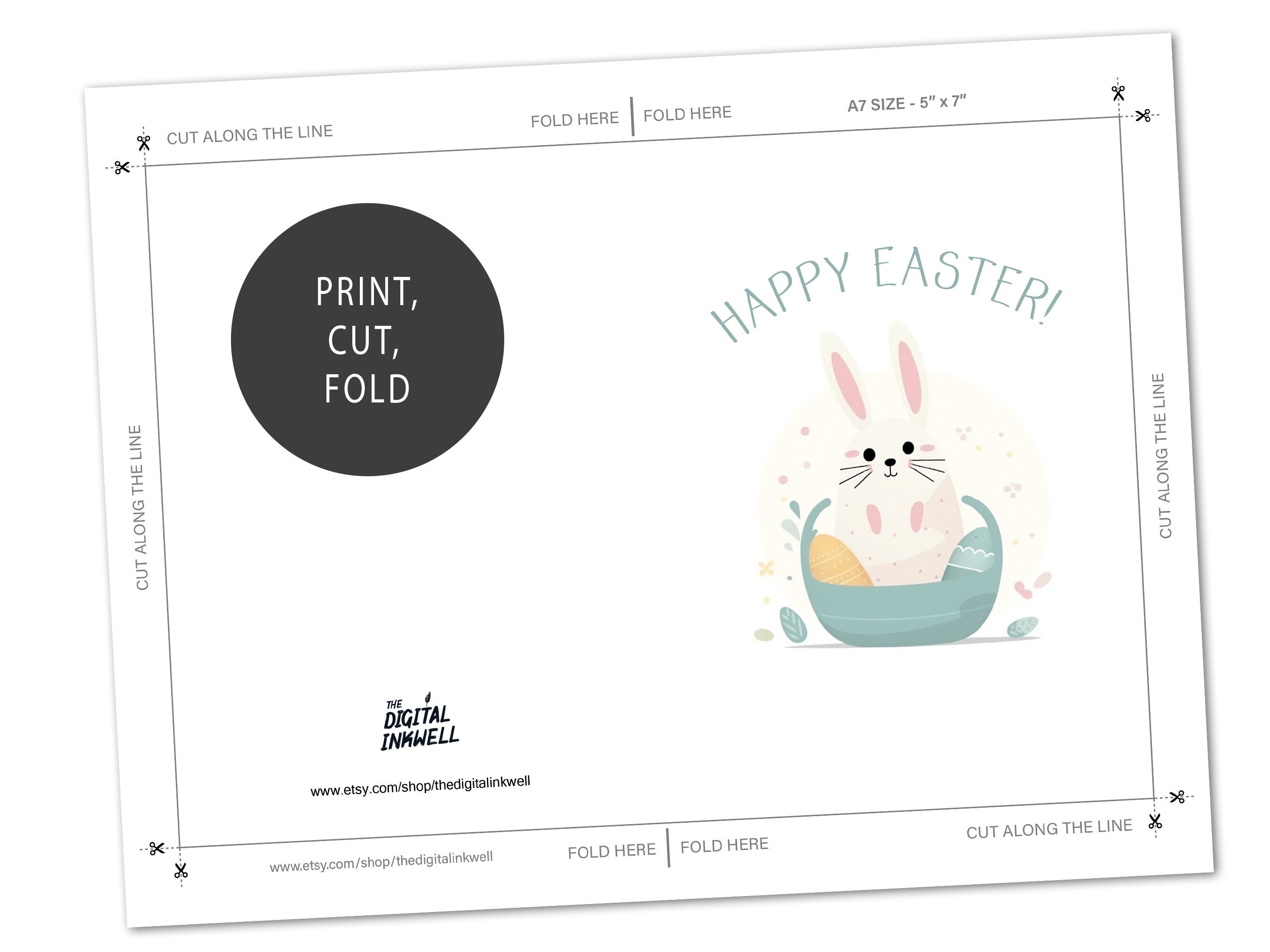 Printable Happy Easter Card | Instant Download | Happy Easter Card ...