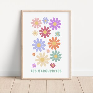 Set of 3 Printable Posters, Boho Flower Art, Minimalist Floral Prints ...
