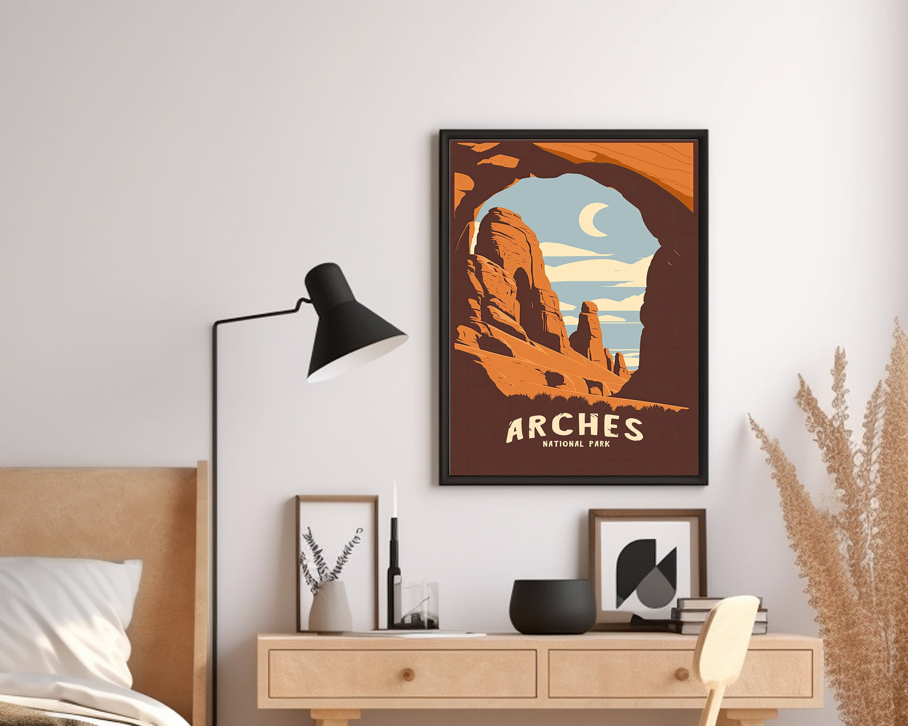 Arches Printable Travel Poster, Minimalist Design, Arches National Park ...