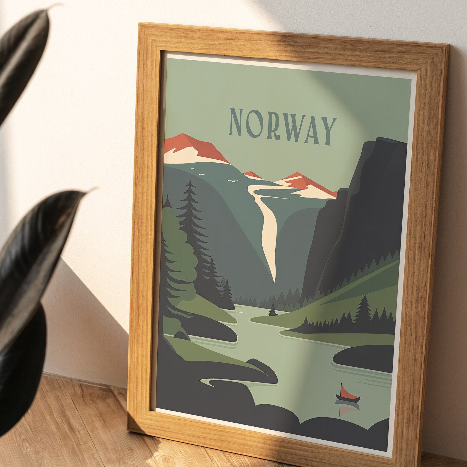 Norway Printable Travel Poster, Minimalist Design, Norway Wall Art ...