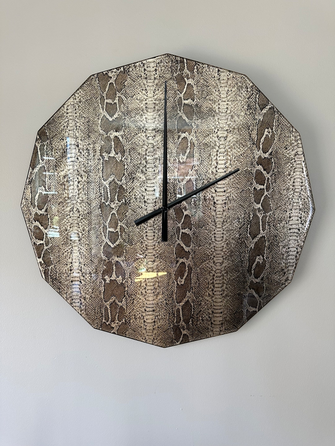 Wall Clock- Snake Skin- Vertical - Etsy