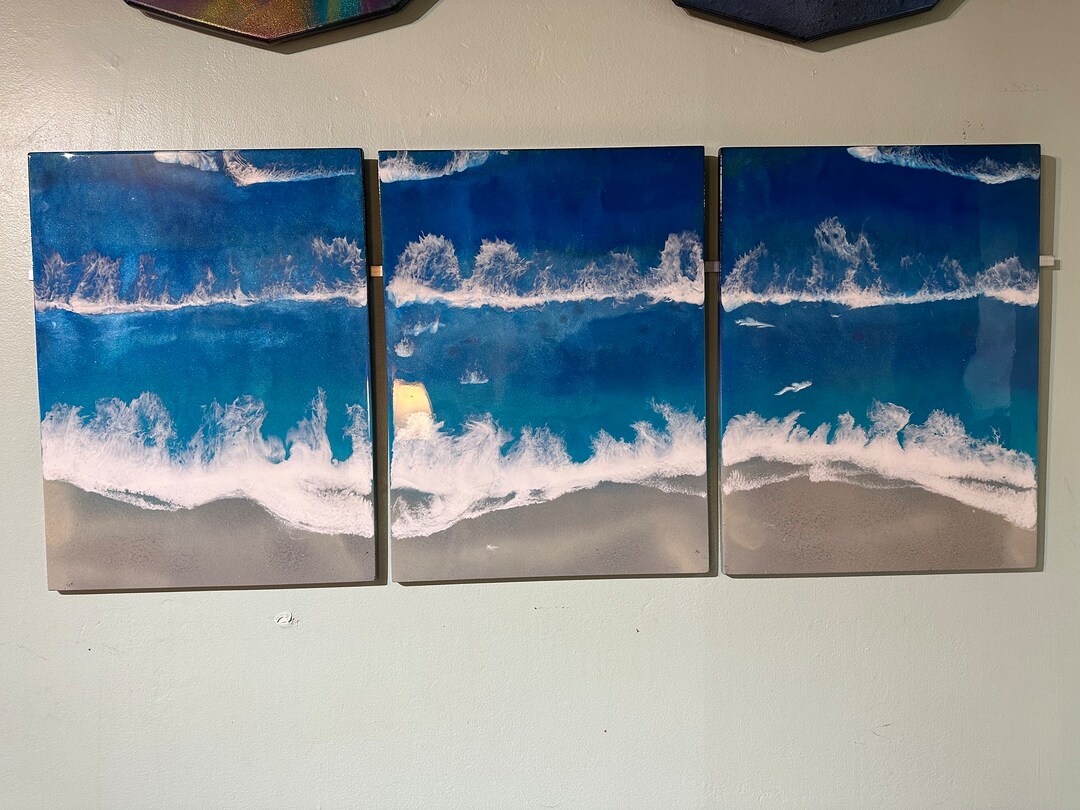 3-panel Beach Scene - Etsy