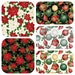 Christmas Splendor Natural Gold Poinsettias | Holiday Floral Fabric ...