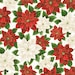 Christmas Splendor Natural Gold Poinsettias | Holiday Floral Fabric ...