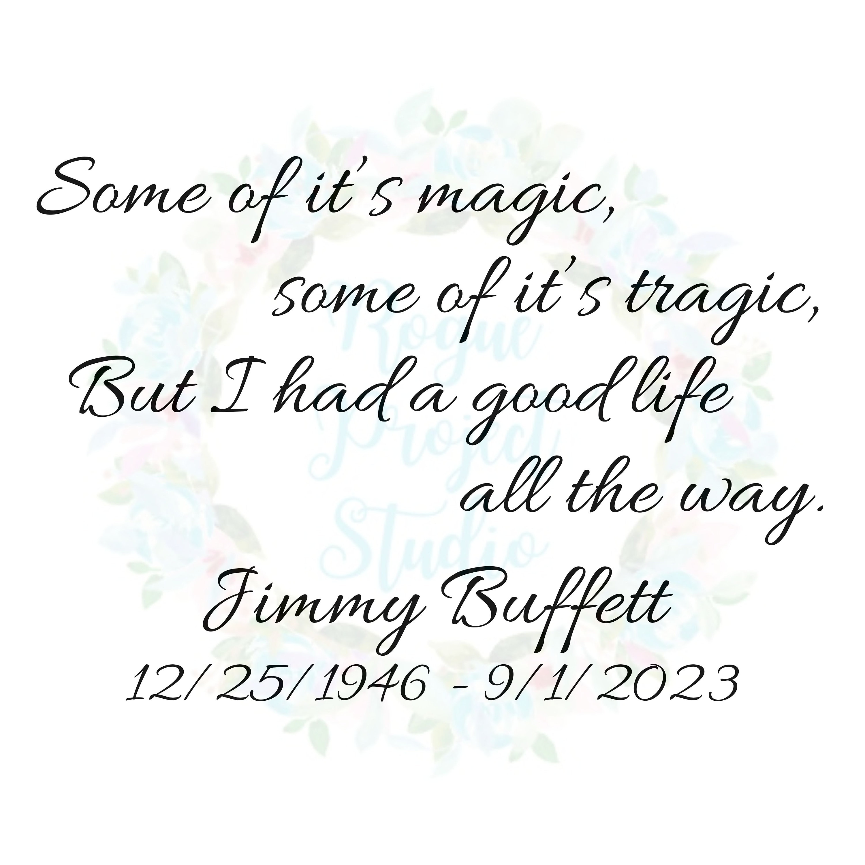 RIP Jimmy Buffett He Went to Paris Jimmy Buffett Lyrics Svg, Png, Jpg ...