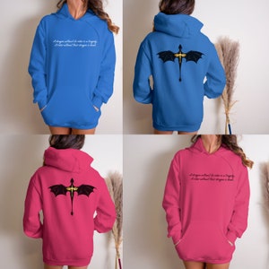 Fourth Wing Hoodie - Violets Relic - Violets Tattoo - Unisex Heavy ...