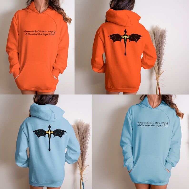 Fourth Wing Hoodie Violets Relic Violets Tattoo Unisex Heavy Blend ...