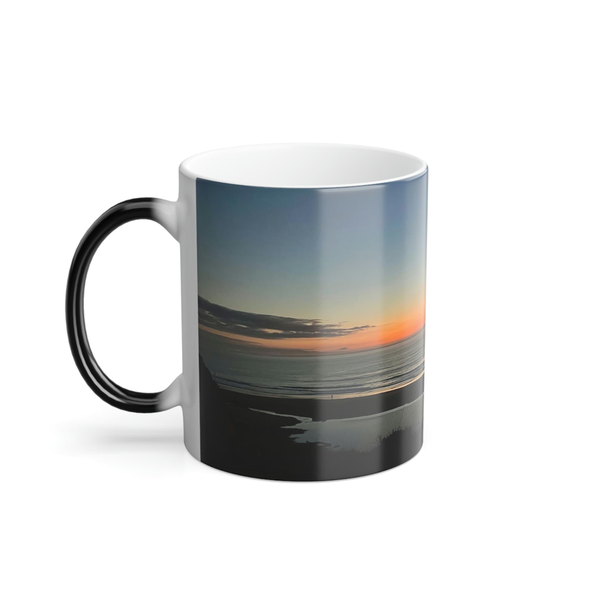 Beach Sunset Mug Beer Can Beach Color Changing Mug Heat Sensitive Mug ...