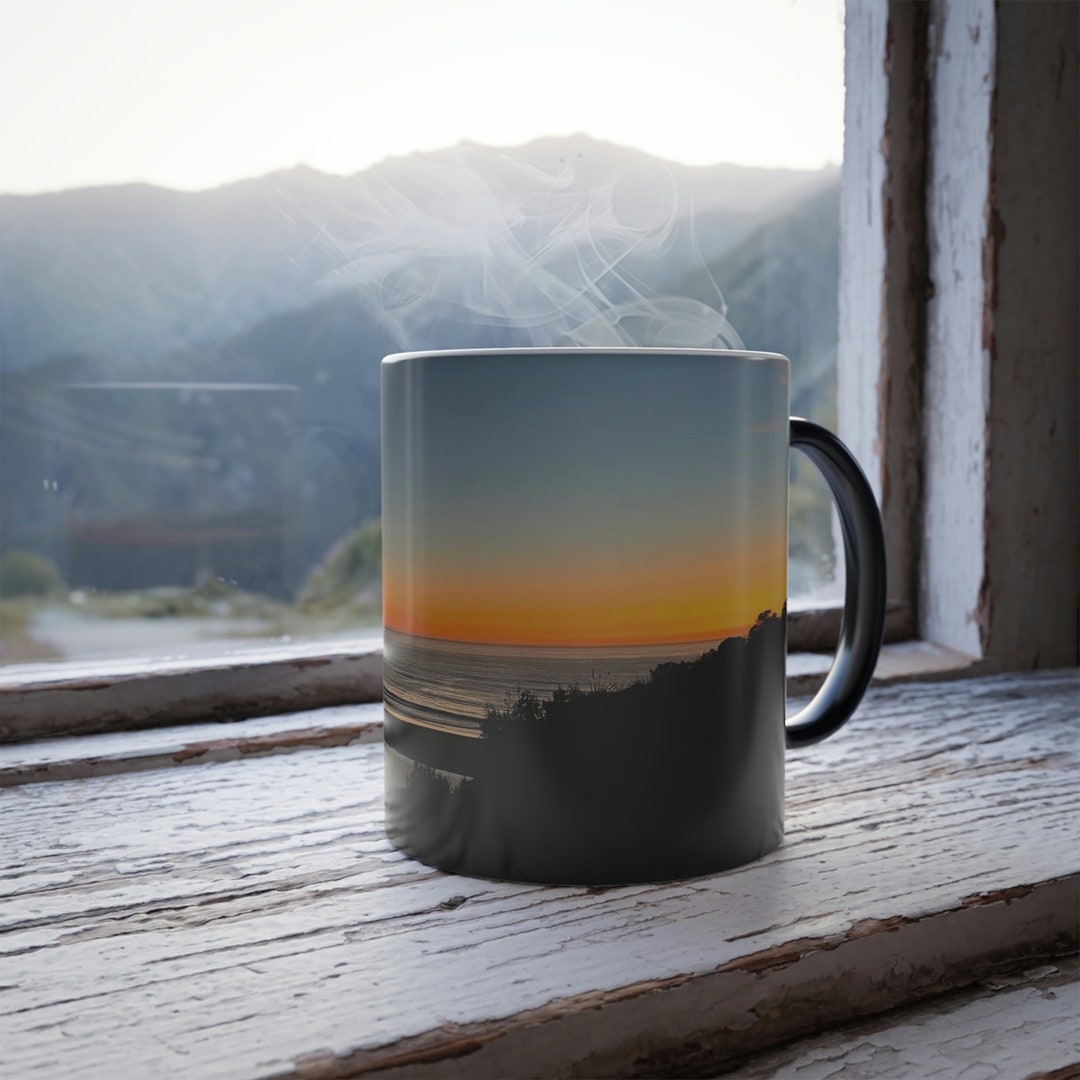 Beach Sunset Mug - Beer Can Beach - Color Changing Mug - Heat Sensitive ...