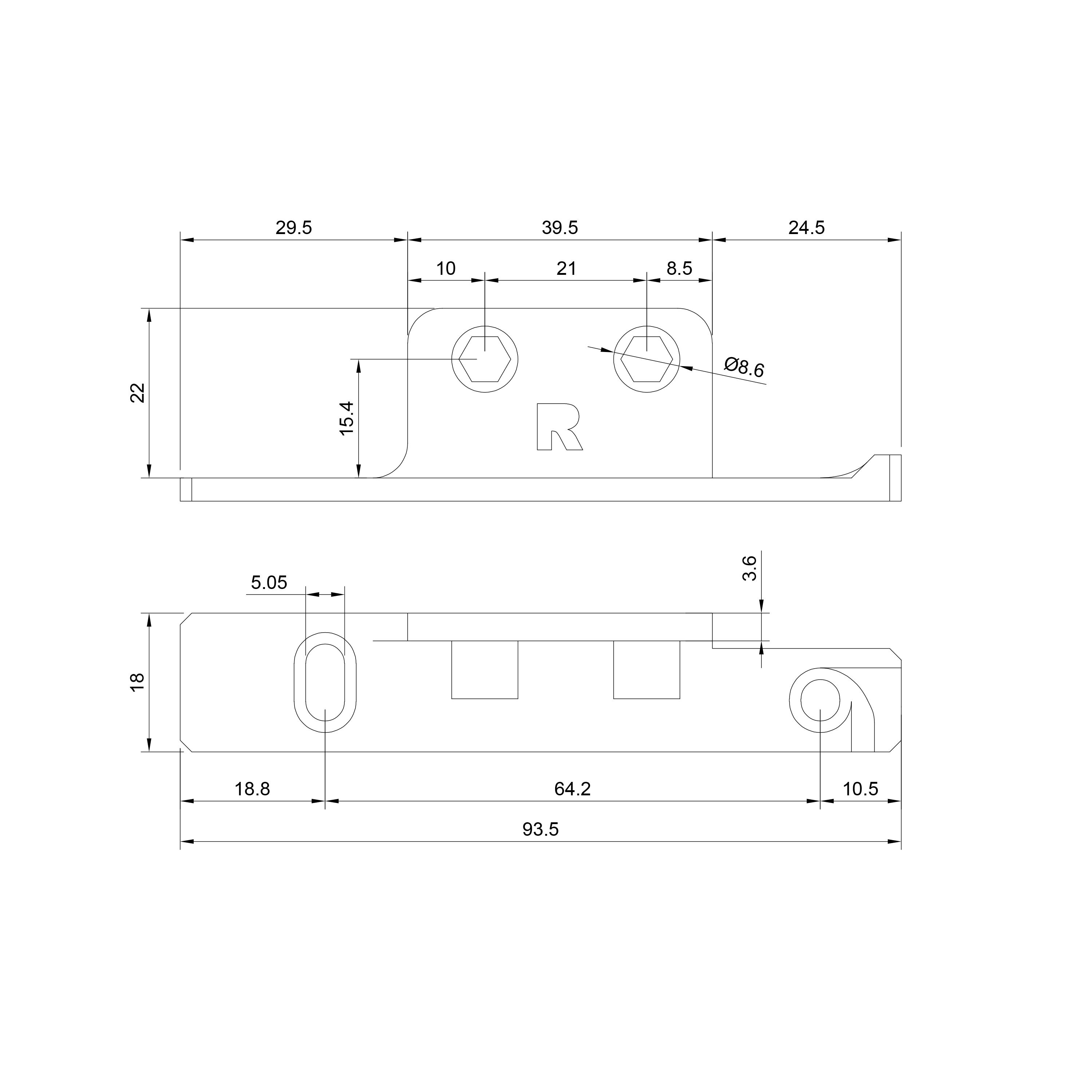 Hettich Multitech Drawer Front Connector Fixing Bracket Replacement Kit ...