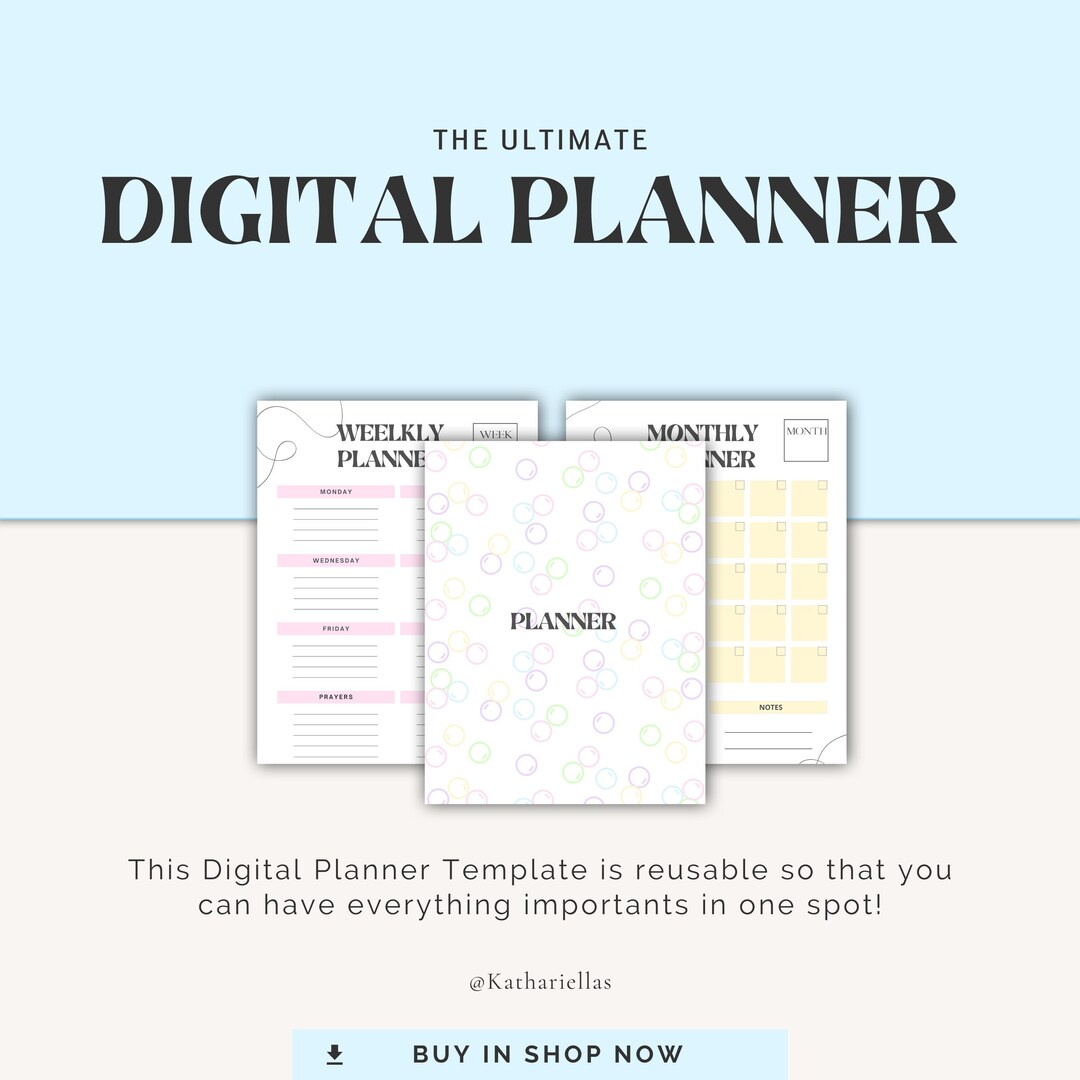 Digital Planner | Christian Planner | Bible Verse | Prayer | Daily ...