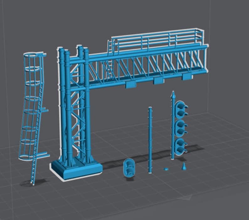 Train Signal Gantry: N Scale & HO Scale (digital ZIP File) - Etsy