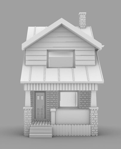 N Scale Building, Two Story Brick Urban Family Home - Etsy