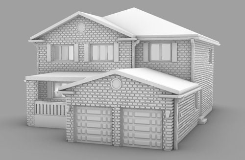 N Scale Building - 2 Car Garage Suburban Home - Etsy