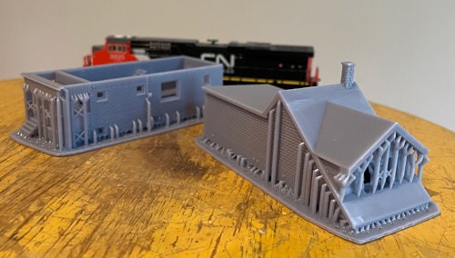 N Scale Building, Two Story Brick Urban Family Home - Etsy