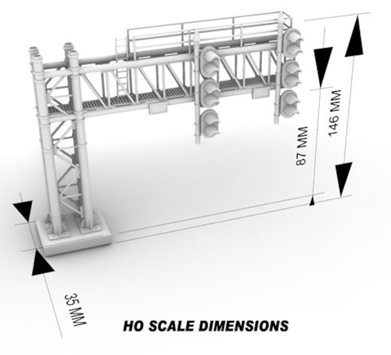 Train Signal Gantry: N Scale & HO Scale (digital ZIP File) - Etsy