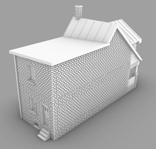 N Scale Building, Two Story Brick Urban Family Home - Etsy