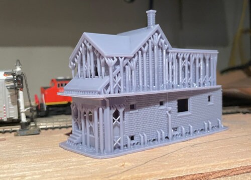 N Scale Building, Two Story Brick Urban Family Home - Etsy