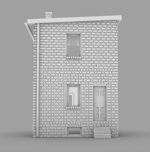 N Scale Building, Two Story Brick Urban Family Home - Etsy