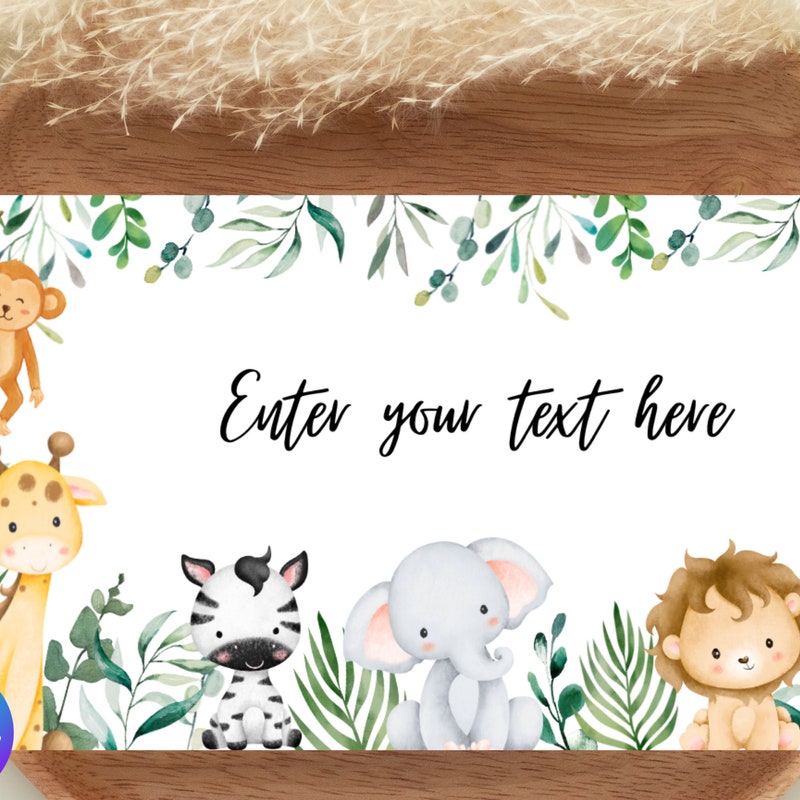 Safari Food Labels - Etsy