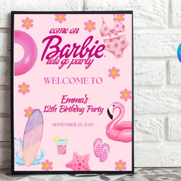Barbie Welcome Sign - Etsy