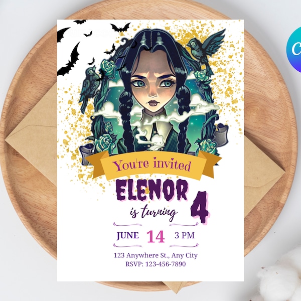 Wednesday Addams Party Invitation - Etsy