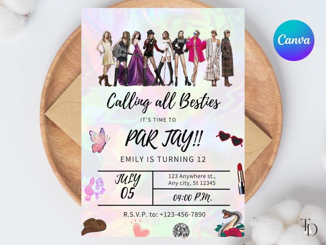 Girls Birthday Party Invitation Template (digital Download) - Etsy