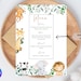 Editable Safari Food Menu Template: Jungle Animals (digital Download ...
