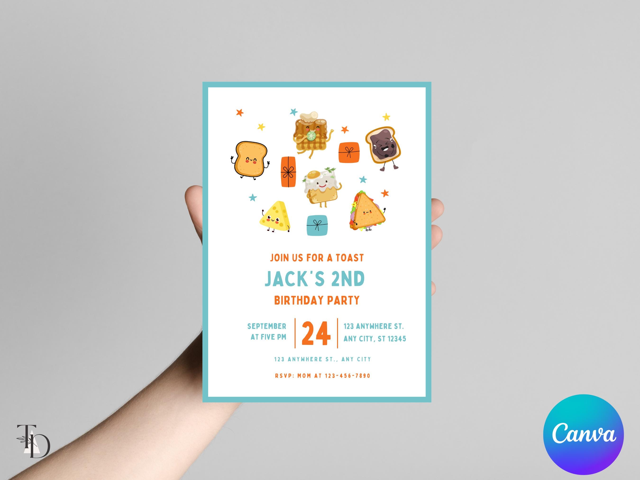 Modèle d'Invitation d'anniversaire de pain, invitation à une fête de ...