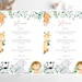 Editable Safari Food Menu Template: Jungle Animals (digital Download ...