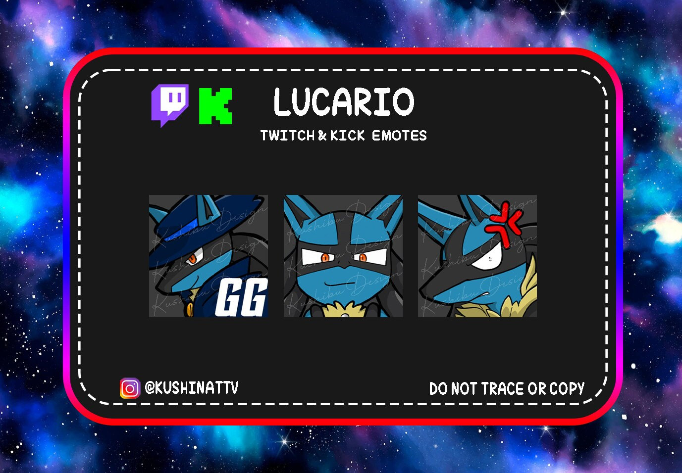 Lucario Emote - Etsy