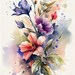 Watercolor Flowers Painting - Flower Wall Art - Flower Prints ...