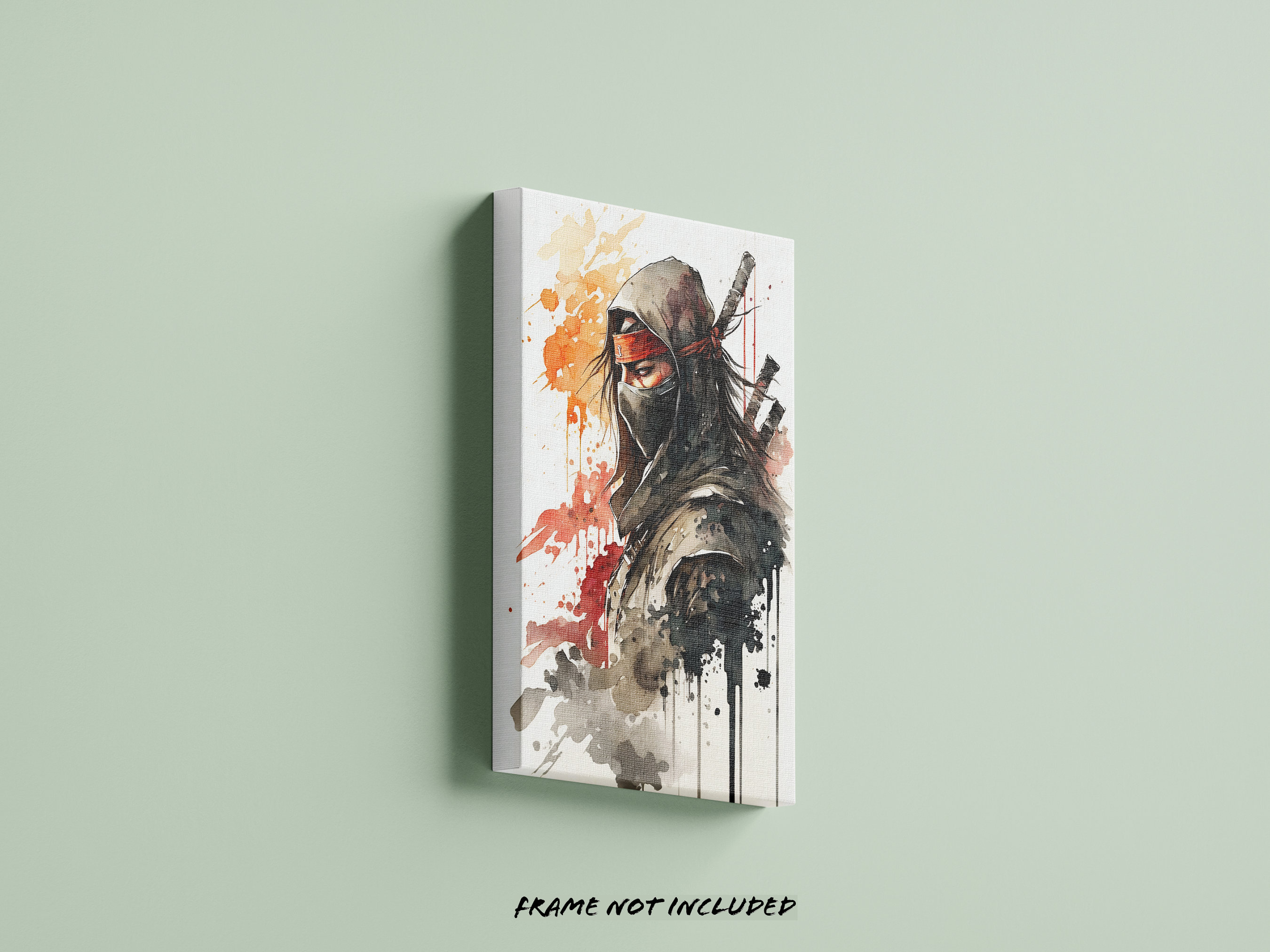 Ninja Watercolor Painting - Fantasy Wall Art - Ninja Prints - Original ...