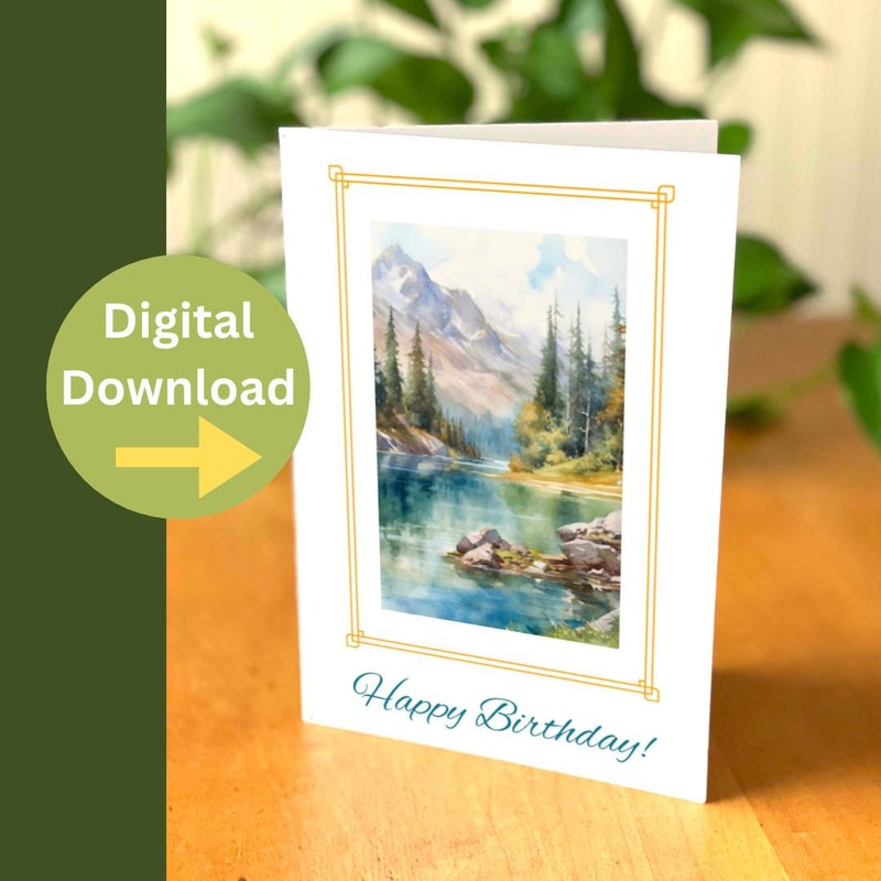 Nature Birthday Card - Etsy