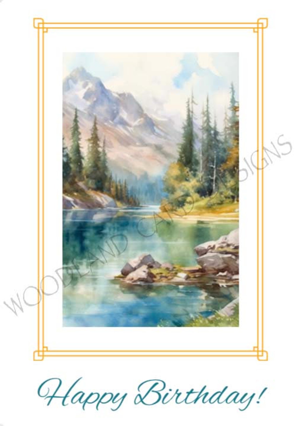 Printable Mountain Birthday Card - Happy Birthday for a Hiker ...