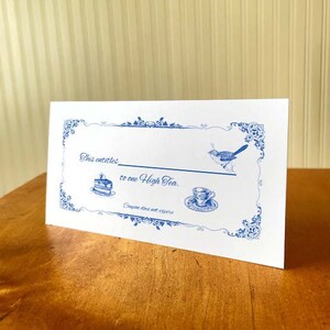 Printable High Tea Coupon -digital Download Gift Coupon -print at Home ...