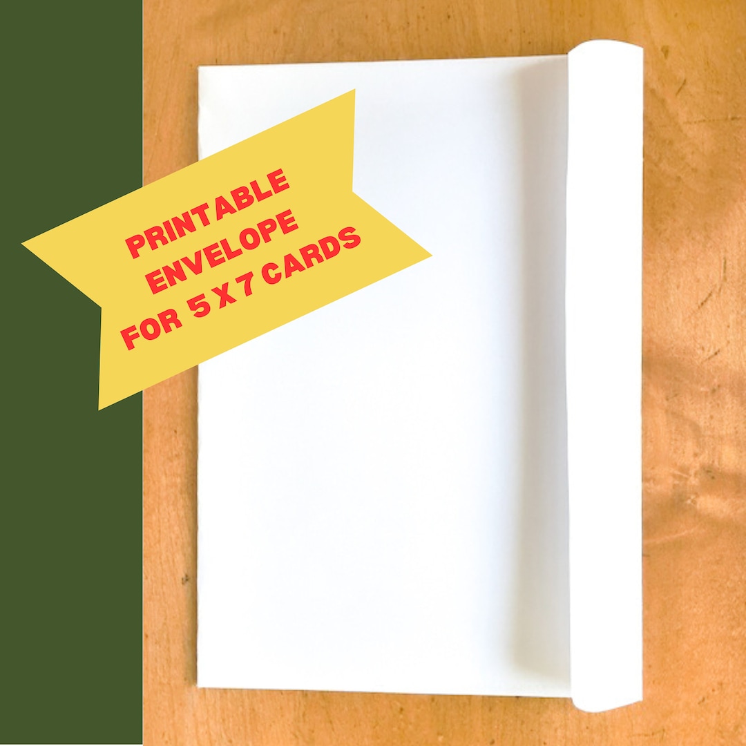 DIY Greeting Card Envelope - Printable Envelope for 5 X 7 Card ...